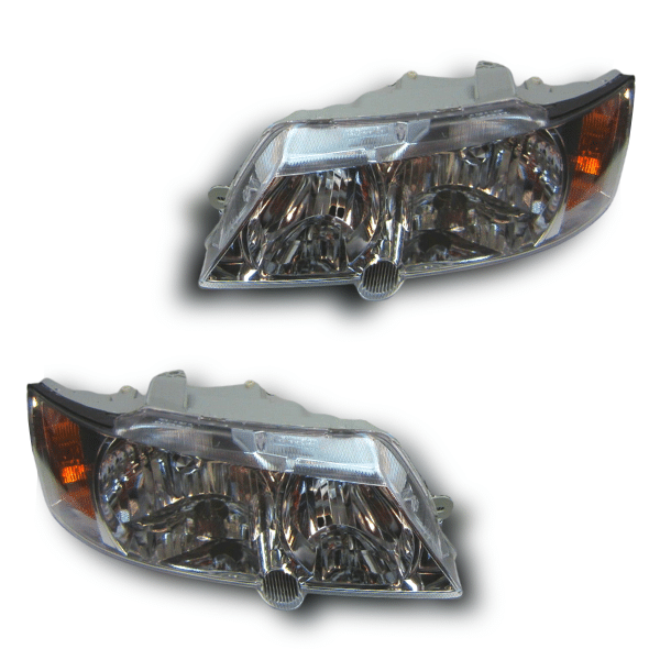 Head Lights With Orange Indicators For Vy Holden Commodore Chrome